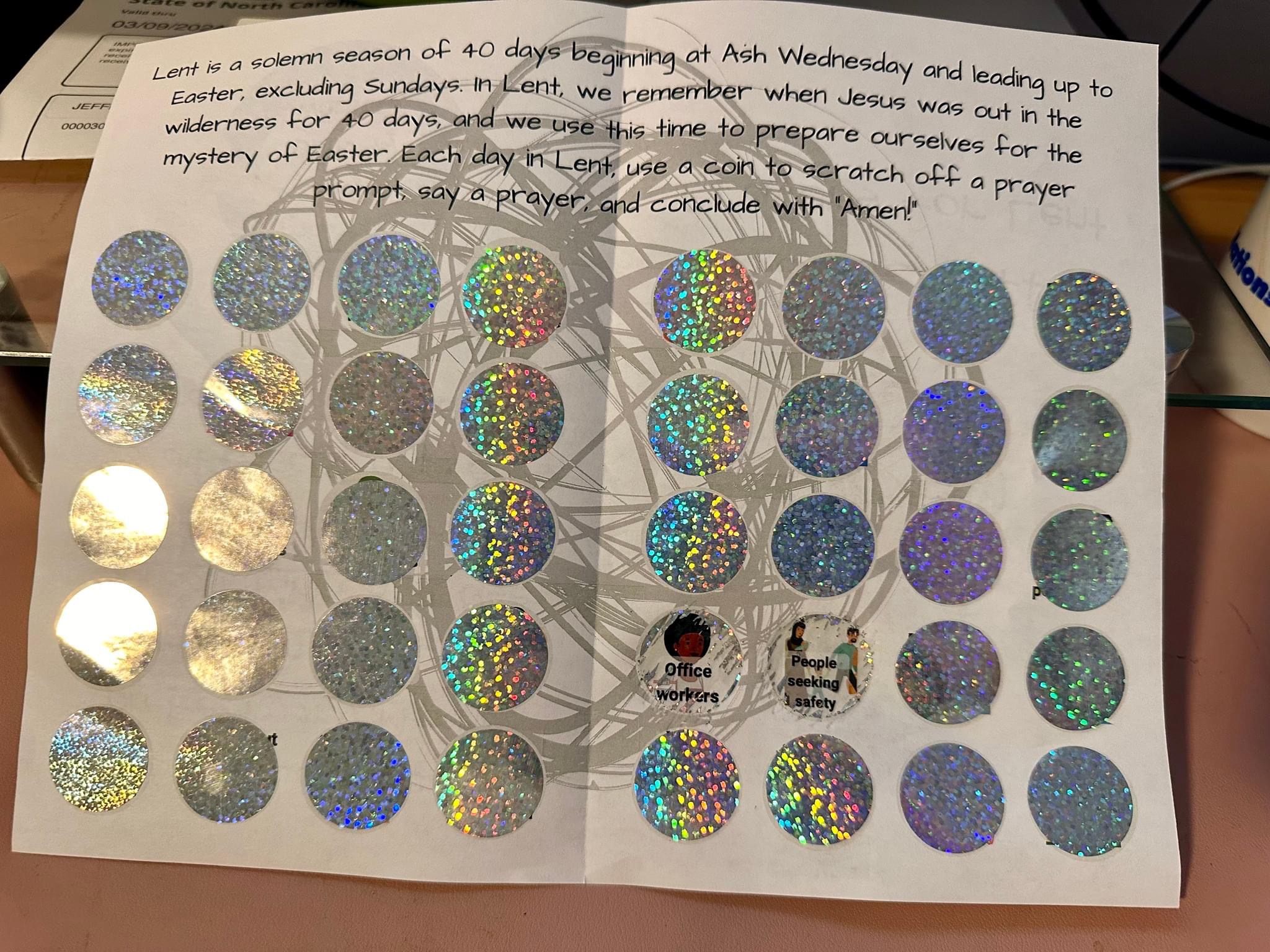 Scratch-off Prayers for Lent – Formed by Experience